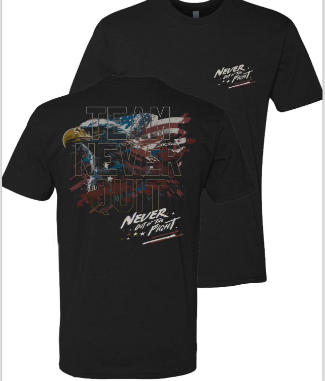 Eagle Never Out of the Fight T-Shirt – Team Never Quit